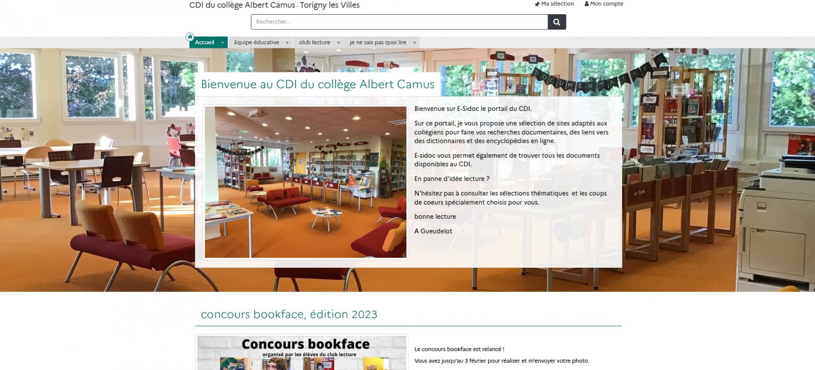 Le portail du CDI - Collège Albert Camus